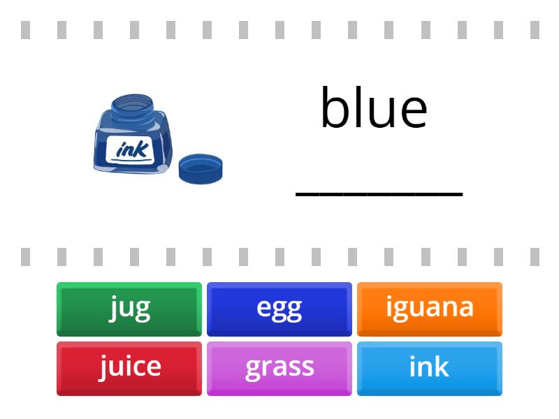 Pre-K English exercises - Find the match