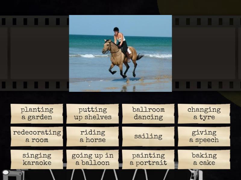 1.2 warm up discussion of a range of activities - Find the match