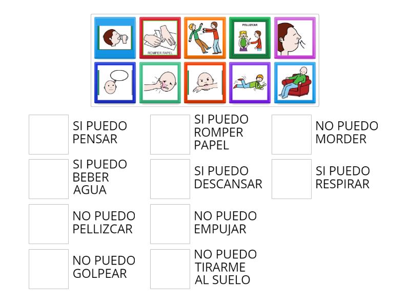 cuando estoy enojado... - Une las parejas