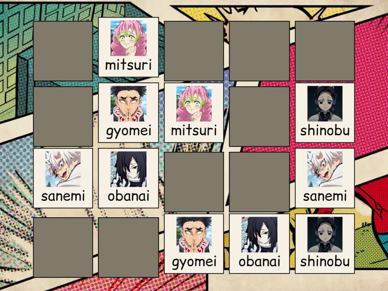 Hashiras(DEMON SLAYER) - Matching pairs