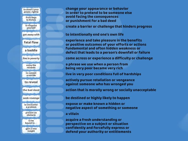 Describing a plot (p.12 ex.3, Outcomes) - Une las parejas