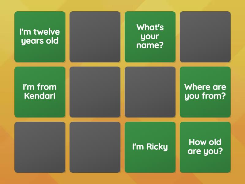 SELF INTRODUCTION - Matching pairs