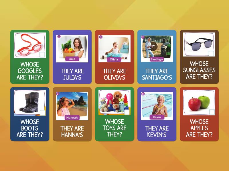 [Kids 3] - Whose (Memory Game) - Flip tiles