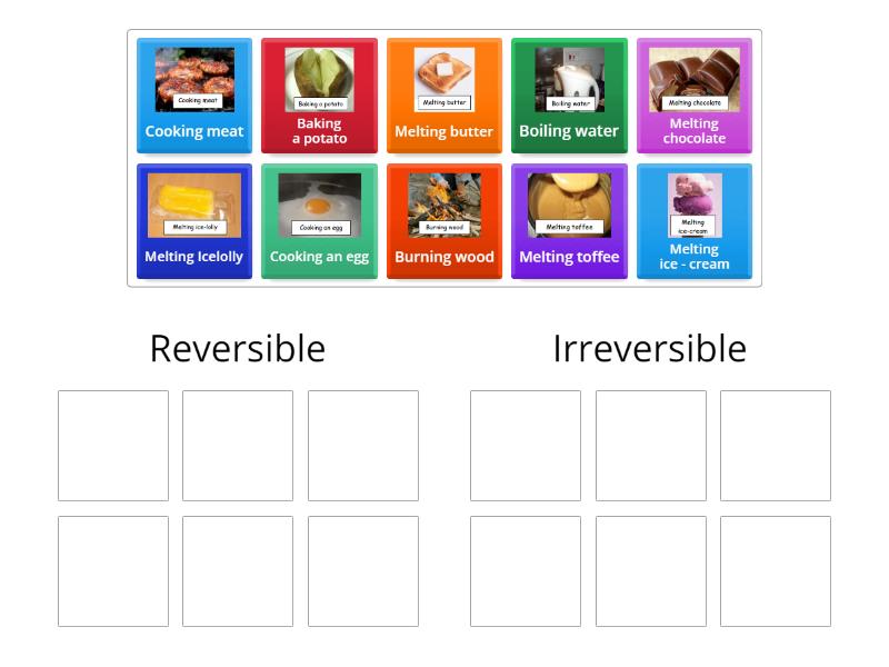 WB28th Jan Reversible or Irreversible changes - Group sort