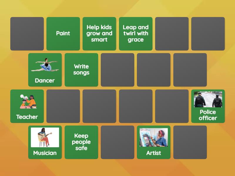 B8.1. Jobs and Career Song - Matching pairs