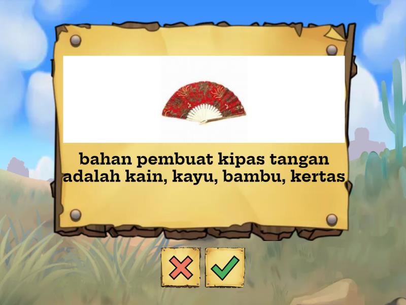games benar salah " jenis-jenis kipas" - Flash cards
