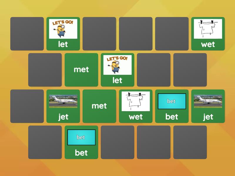 et word family - Matching pairs