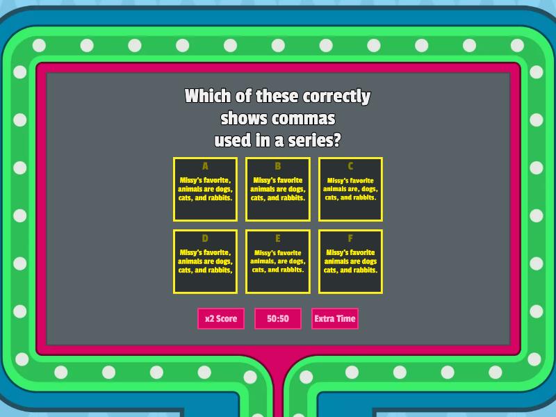 Comma Rules - Game show de TV