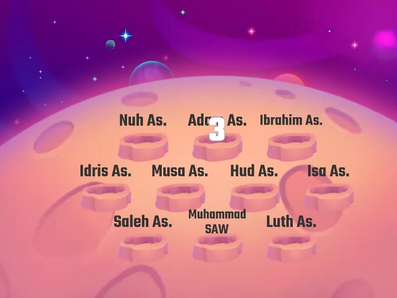 Cari Nama-Nama Rasul Ulul Azmi - Whack-a-mole