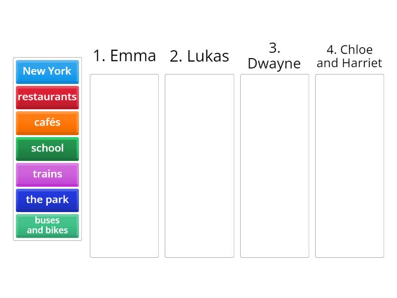 Listening activity TEENS 1D (unit 1) - Categorize