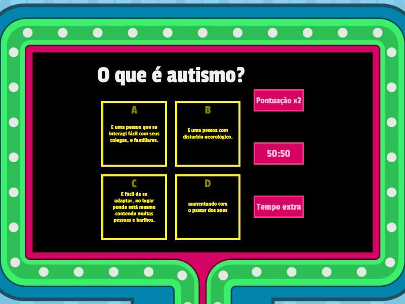 game sobre autismo - Gameshow quiz