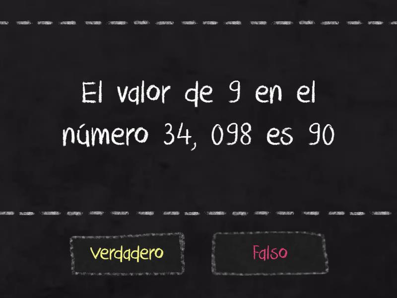 Valor posicional - True or false