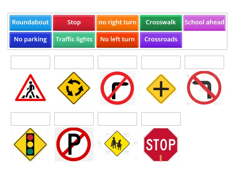 Road signs game - Match up