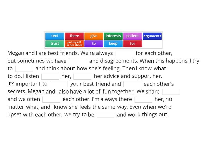 Friendship - Complete the sentence