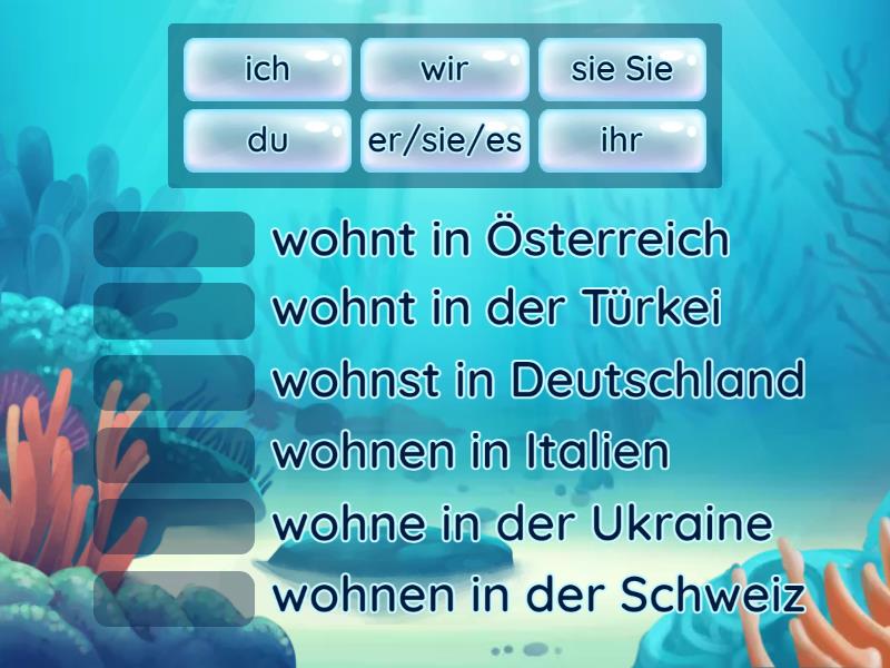 Wo wohnst du? - Match up