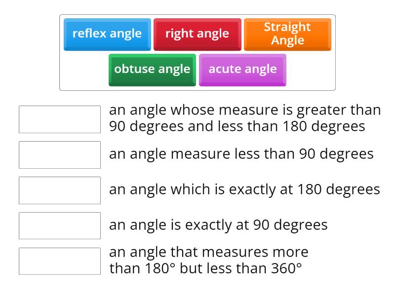 names of angles - Match up