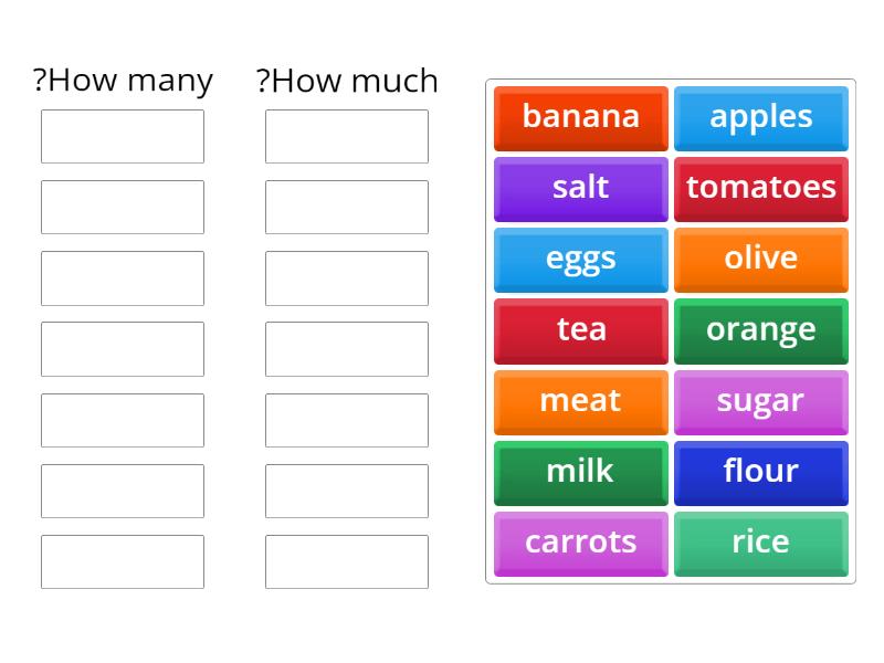 HOW MUCH or How many - Group sort