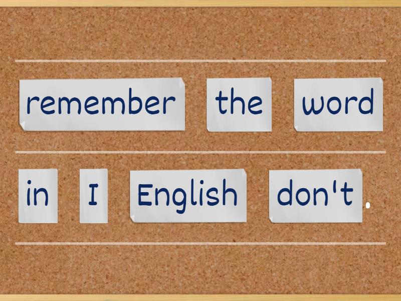 Explaining words you don't know - Unjumble