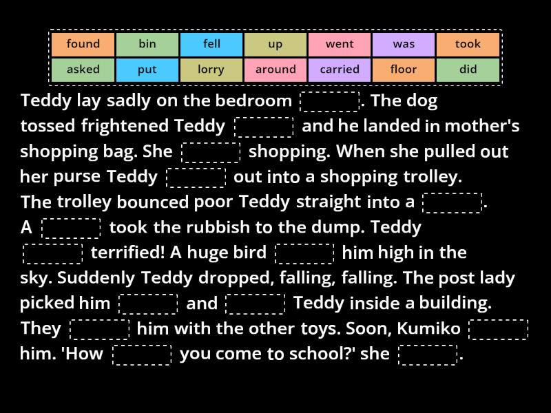 Teddy - Complete the sentence