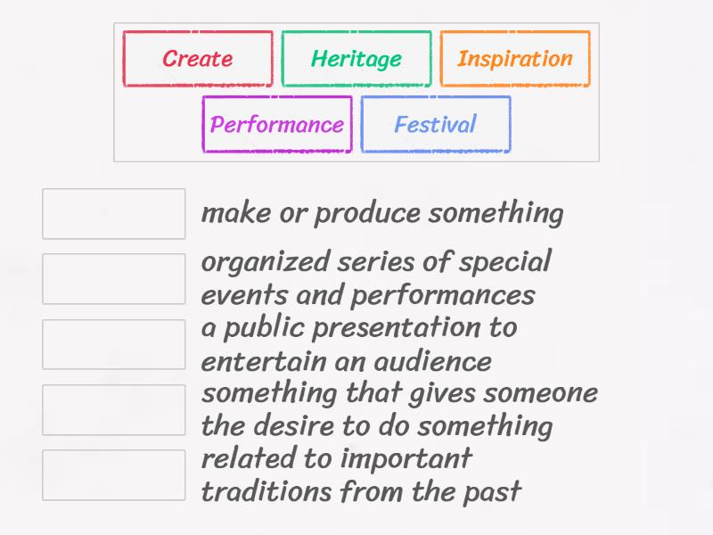 Unit 3 Week 3 Vocab - Match up