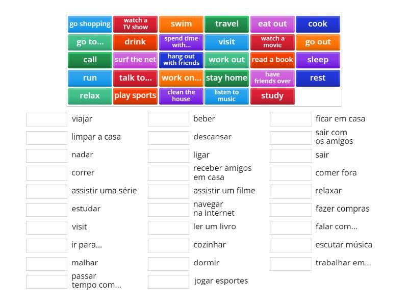 Weekend verbs - Match up