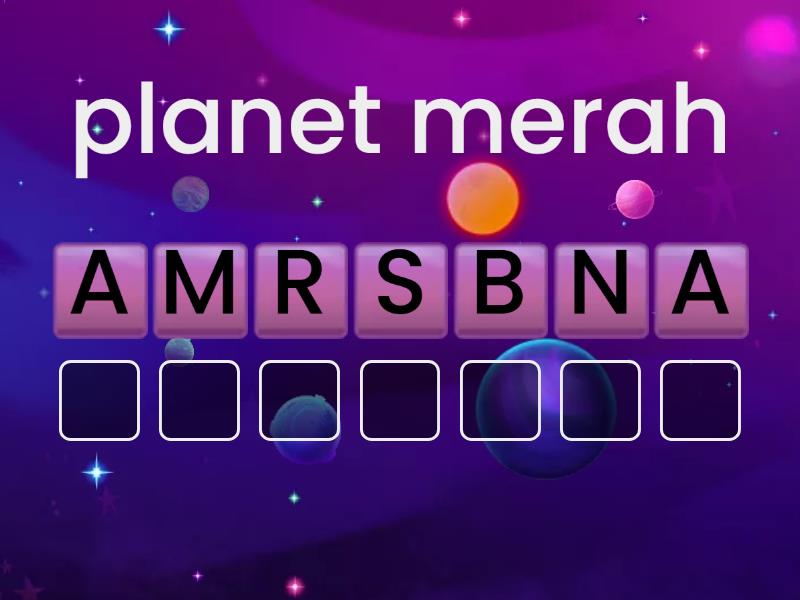 Planet Tata surya - Anagram