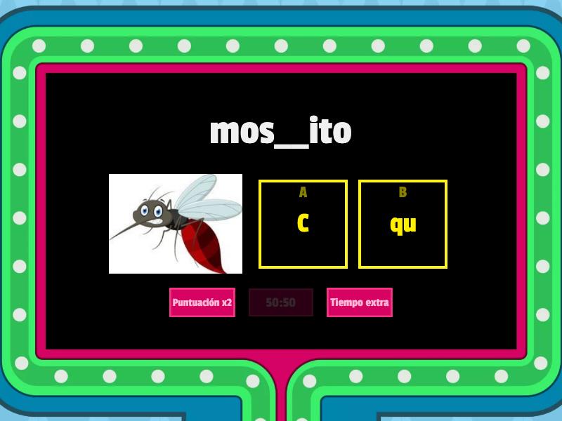 Palabras con c y qu - Concurso de preguntas