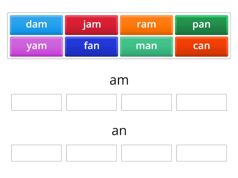 am an (unit 1) - Group sort