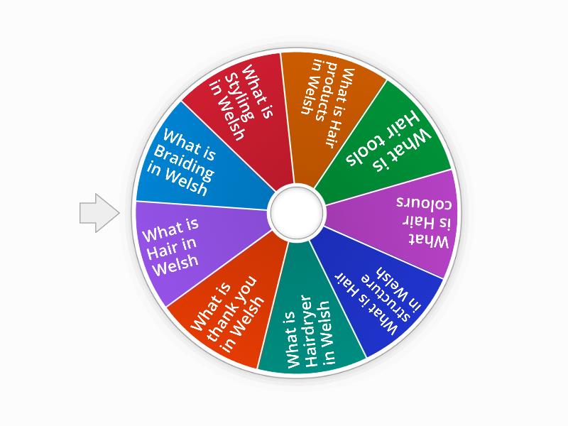 Welsh words in hairdressing - Spin the wheel