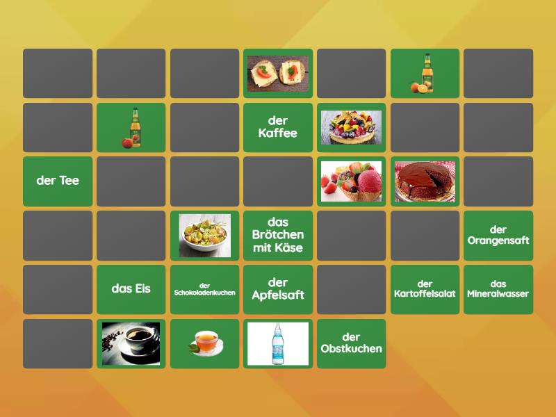Lektion 8 - Essen und Trinken - Matching pairs