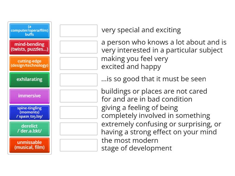 Pre-teach - Match up