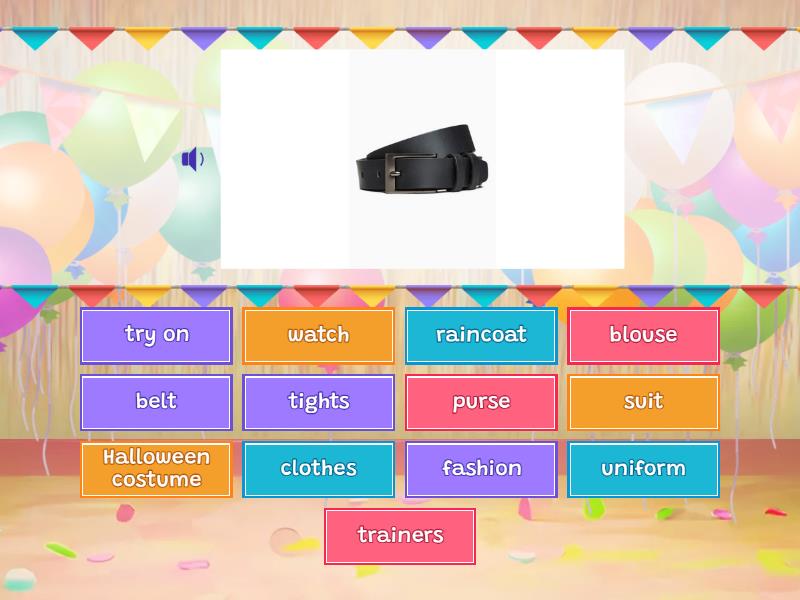 Ket Vocab - Clothes - Find the match