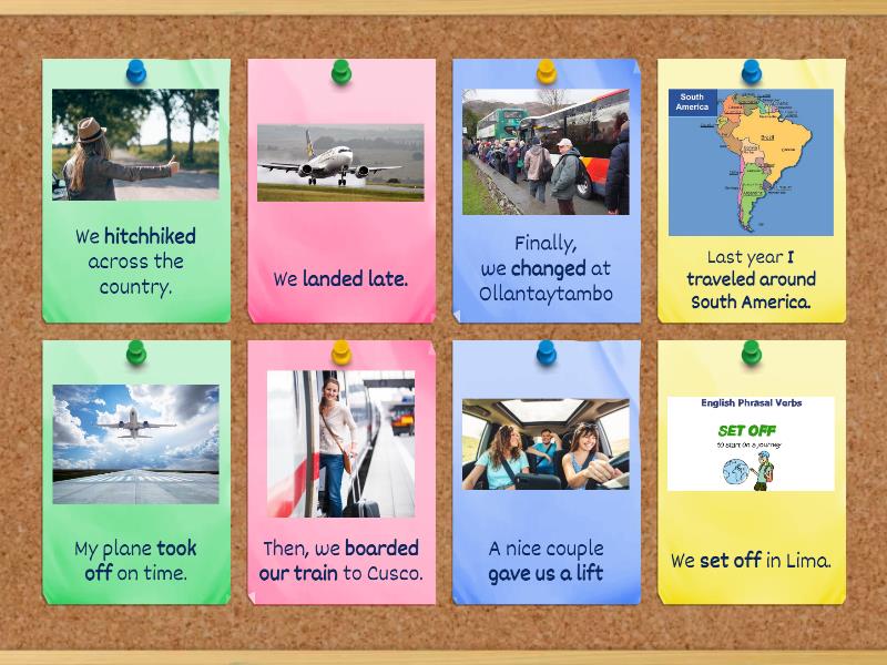 B12 - Travel Collocations - Fichas giratorias