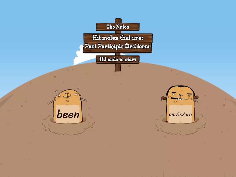 Whack-a-mole - Past Participle Verb Forms - Whack-a-mole