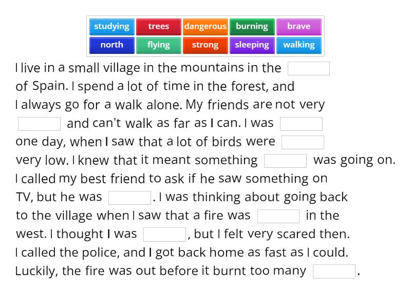 English Code 4 Unit 4 - Complete the sentence