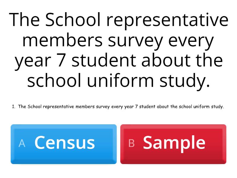 Census vs Sample - Quiz