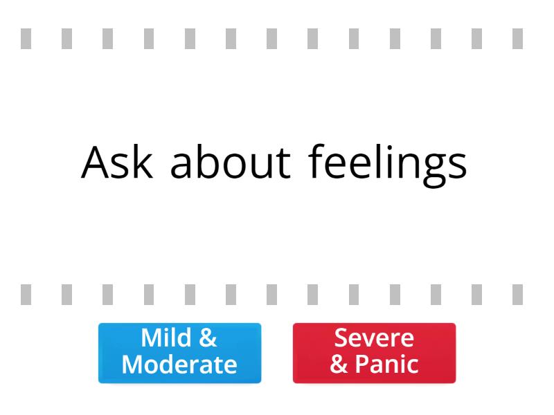MH: Levels of Anxiety - Therapeutic Communication - True or false