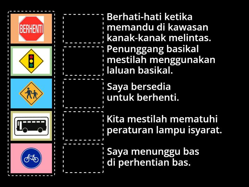 Tanda Isyarat Lalu Lintas - Match up