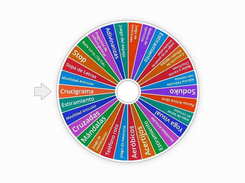 Ruleta de pausas activas - ล้อสุ่ม
