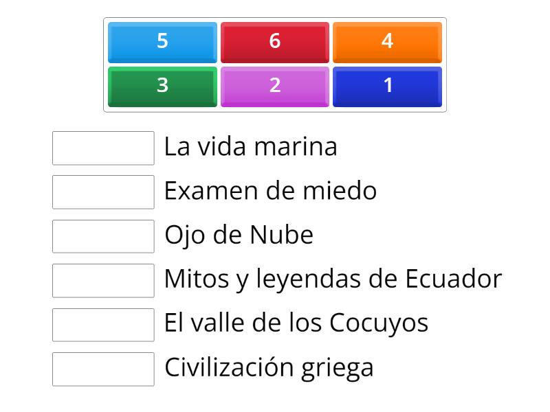 Ordena alfabéticamente estos tirulos y escríbelos tal y como los ...