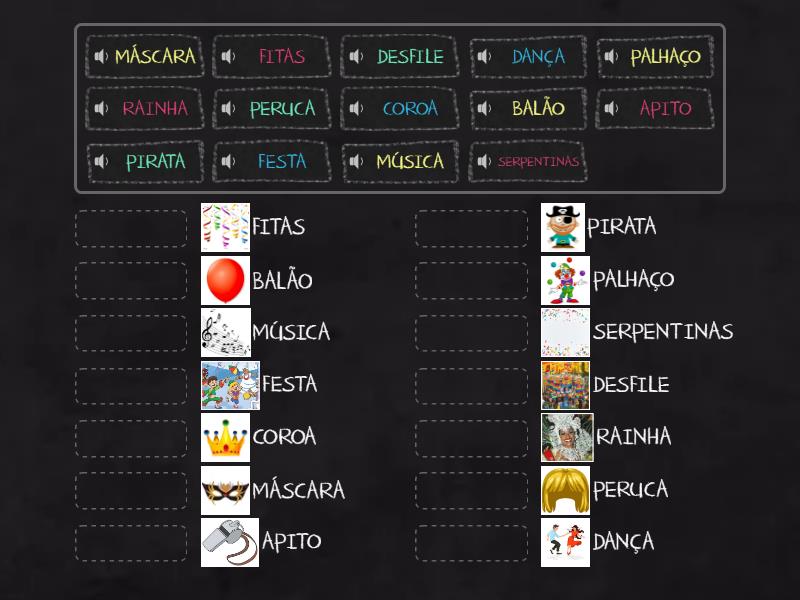 Carnaval - PALAVRAS Modelo - Match up