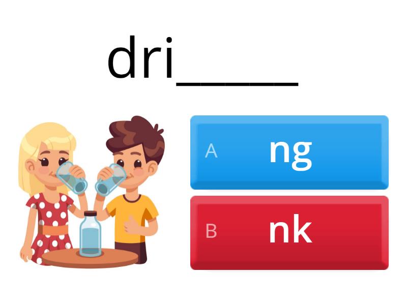Ending blends ng nk - Quiz