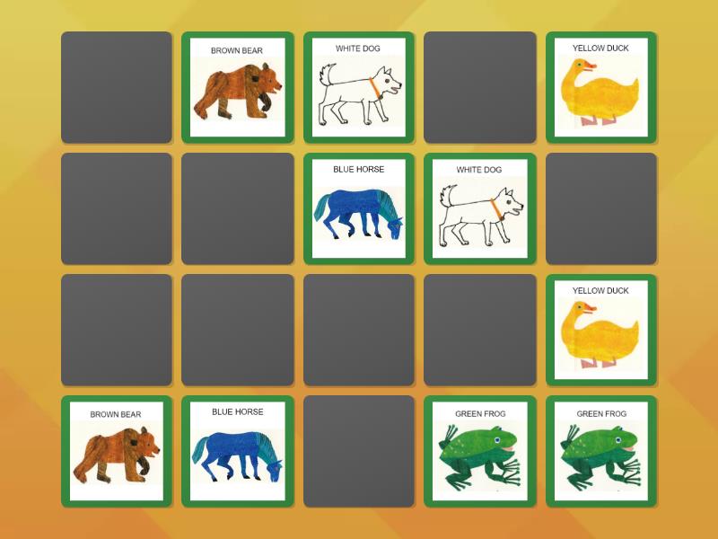 Brown bear - Eric Carle - Matching pairs