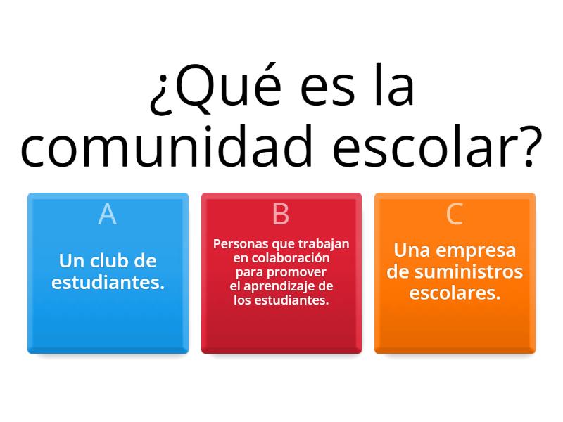 La Comunidad Escolar - Quiz