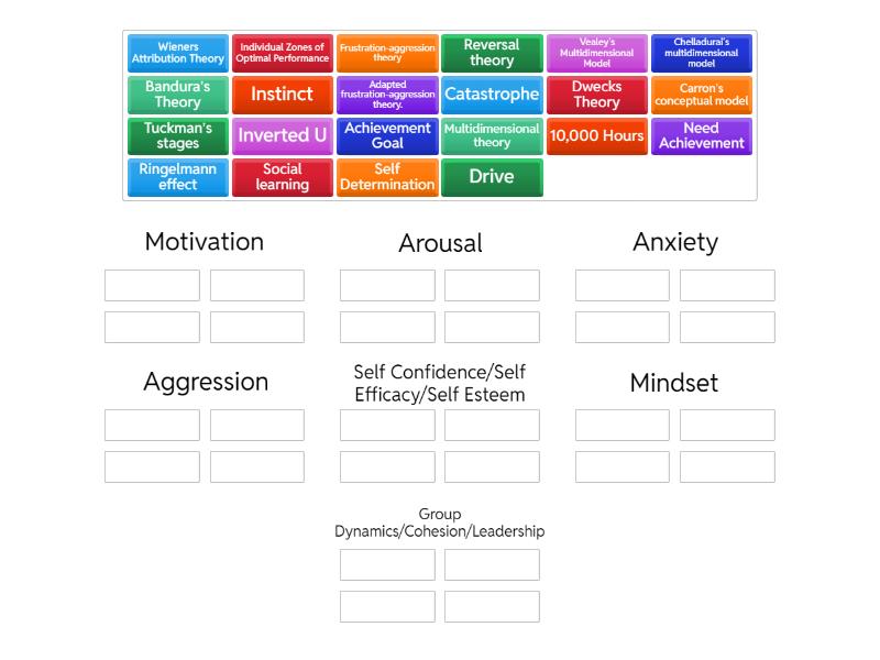 Psychological Theories - Group sort