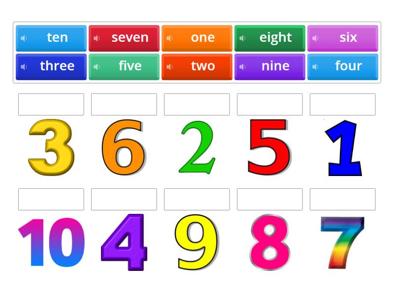 EFL - Numbers 1-10 - Match up
