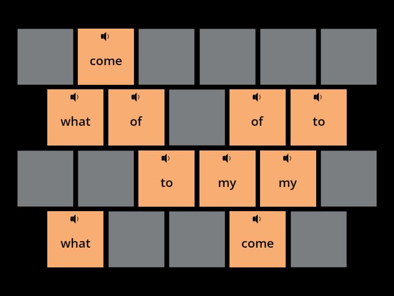 Unit 9 & 10 Sight Words - Matching pairs