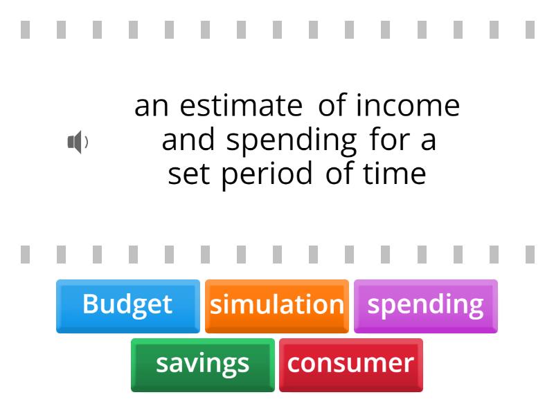 Economics Vocabulary - Find the match