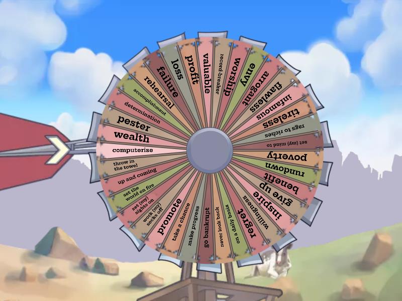 Close up B1+ Random Words - Random wheel