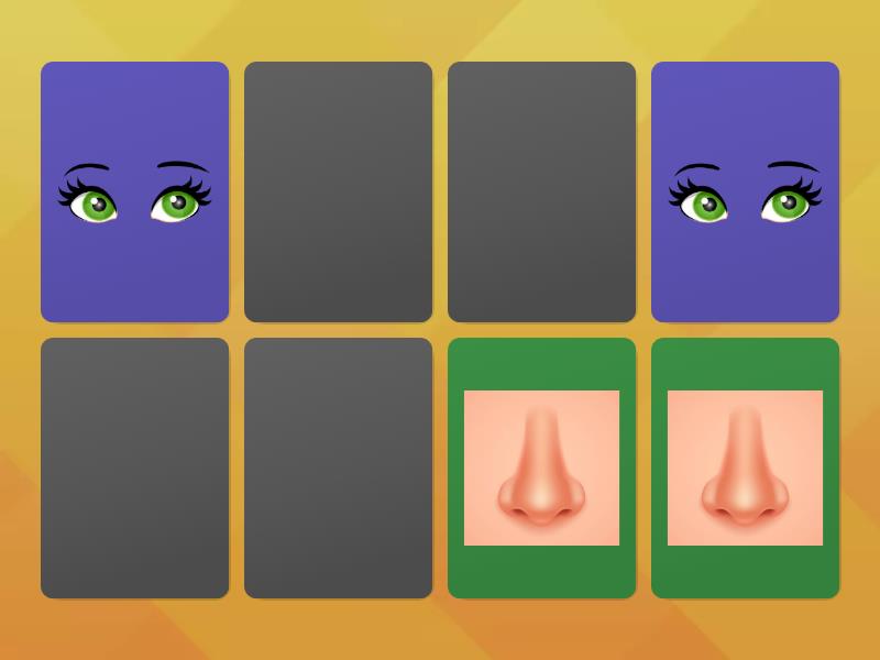 le parti del viso - Matching pairs